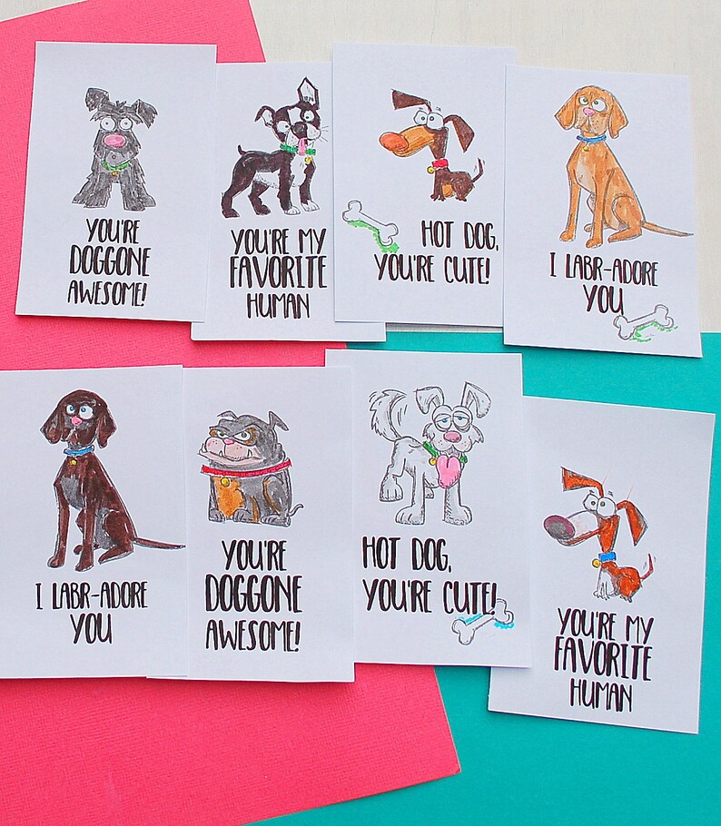 Kids Lunchbox Notes Dog Lunchbox Notes, Back to School Lunchbox Cards ...