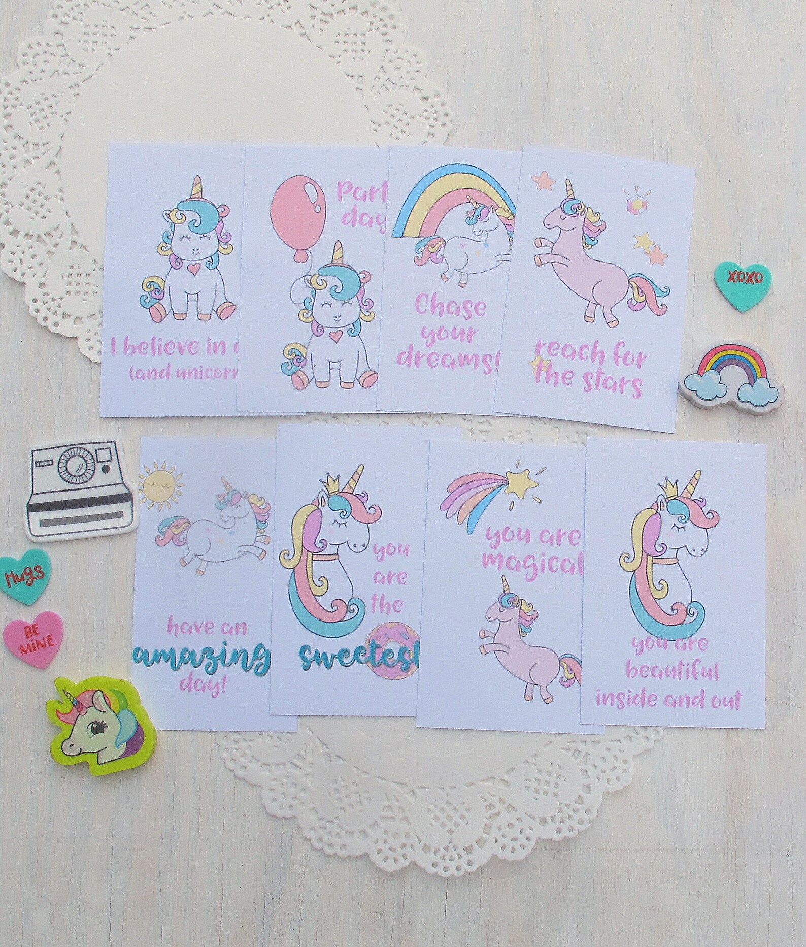Printable Lunchbox Notes- Magical Unicorn Cards, Back to School Lunch ...