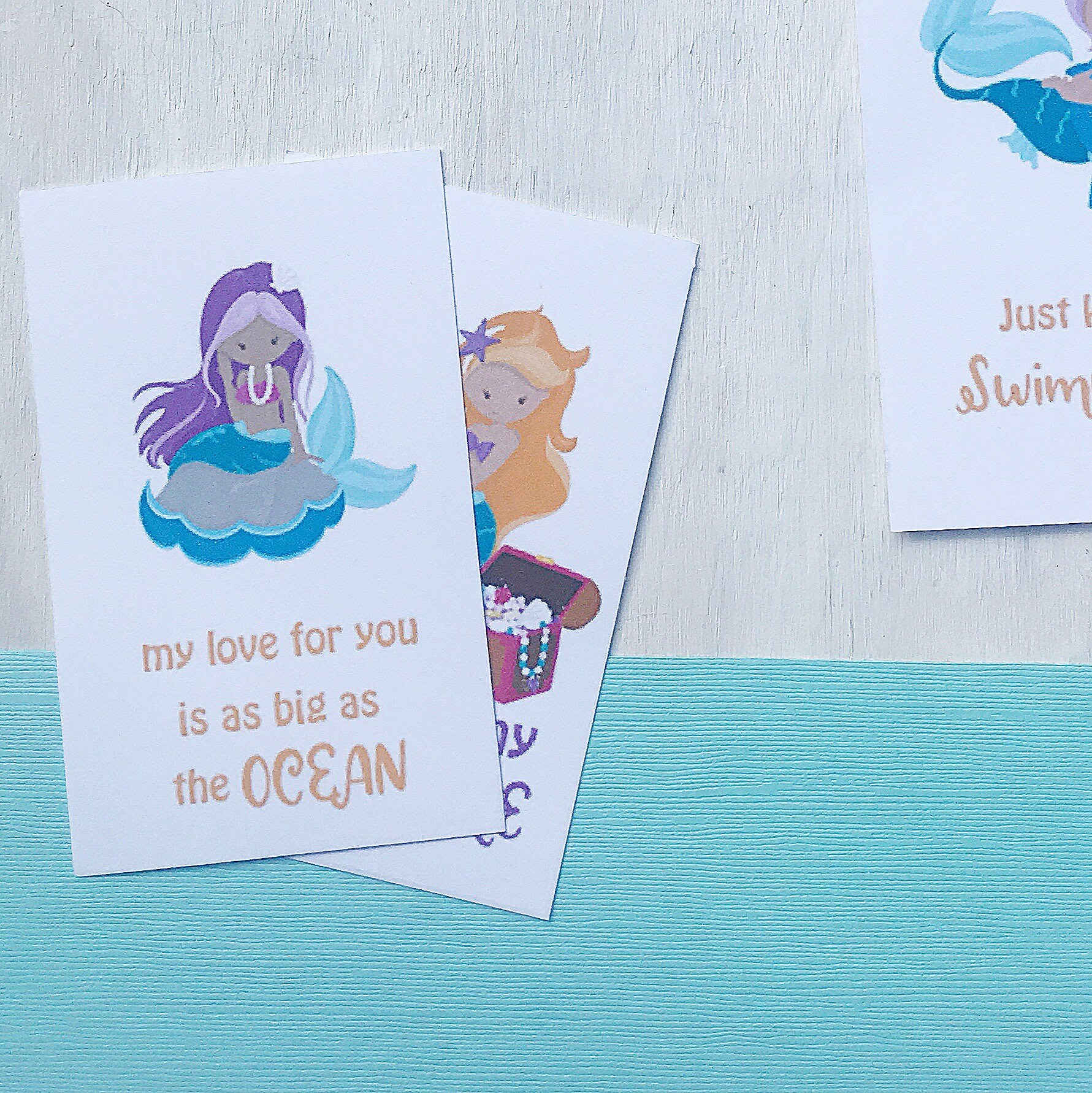 Printable Lunchbox Notes- Mermaid Cards, Back to School Lunch, Instant ...
