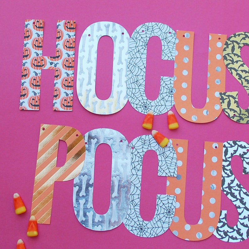 Hocus Pocus Party Banner - Happy Halloween Party Banner, Halloween DIY ...