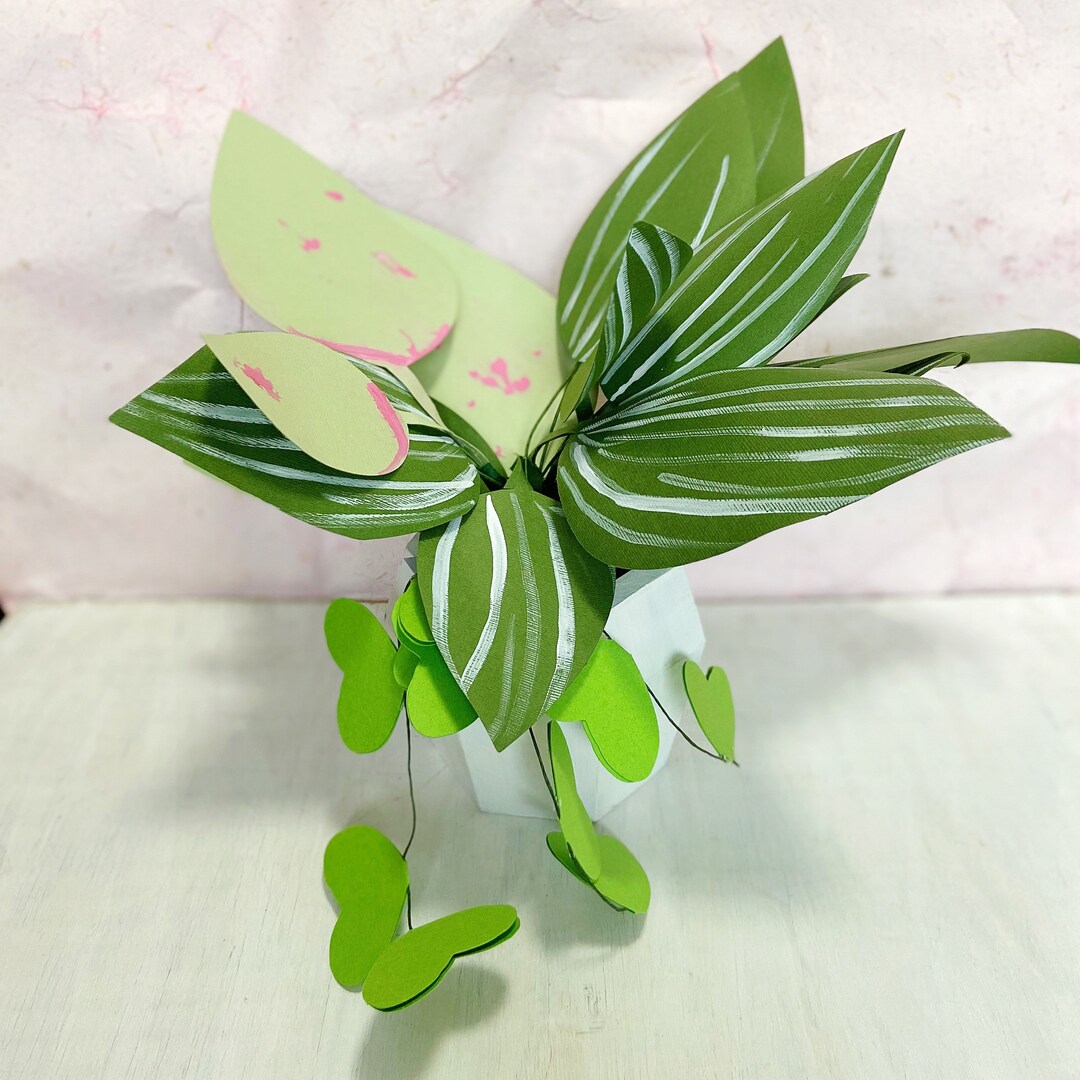 Paper Plant Gift - Mixed Fake Houseplant Arrangement, Houseplant ...