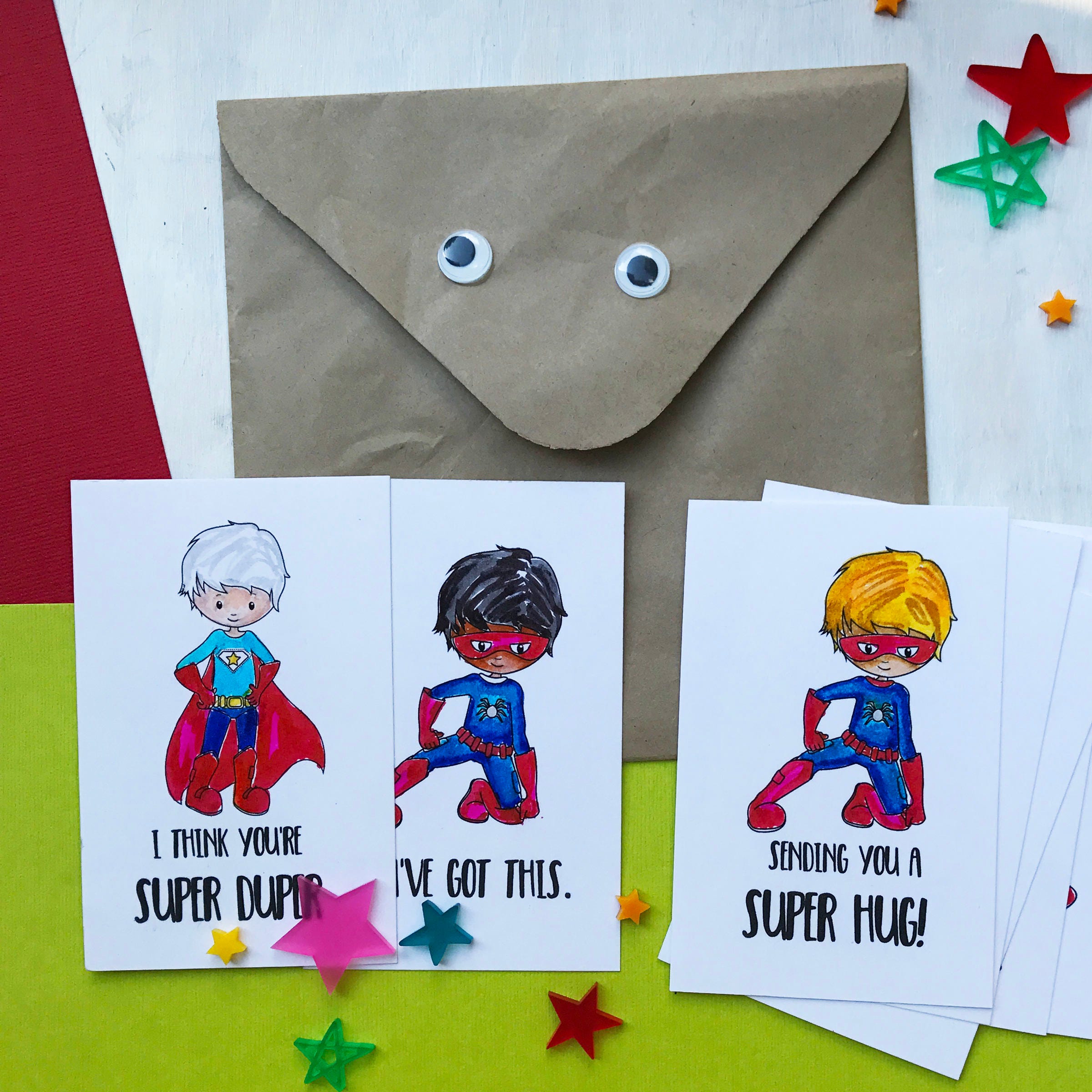 Superhero Lunch Box Notes Superhero Cards Back to School - Etsy