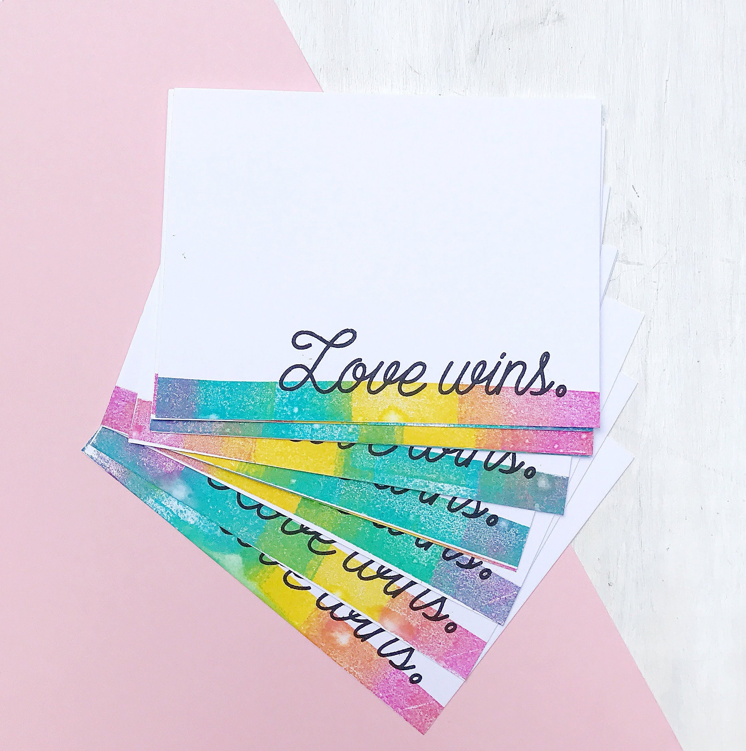 LGBTQ Card - Love Wins, Rainbow Pride Card, Pride Month, Gay Wedding ...