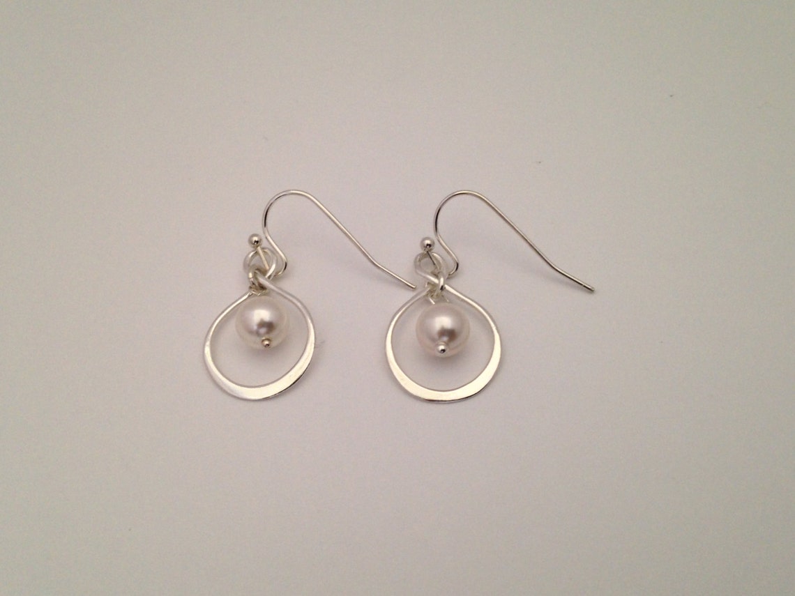 Sterling silver Infinity earrings Infinity earrings with | Etsy