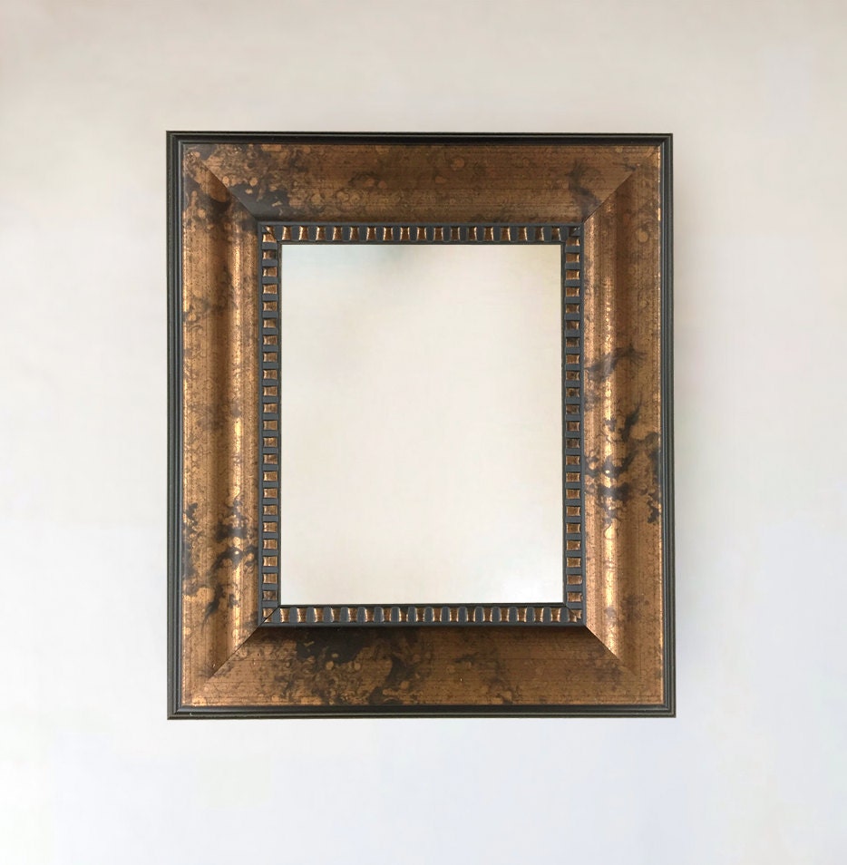 Bronze Marble Framed Wall Mirror inside sizes 8x10 11x14 16x20 | Etsy