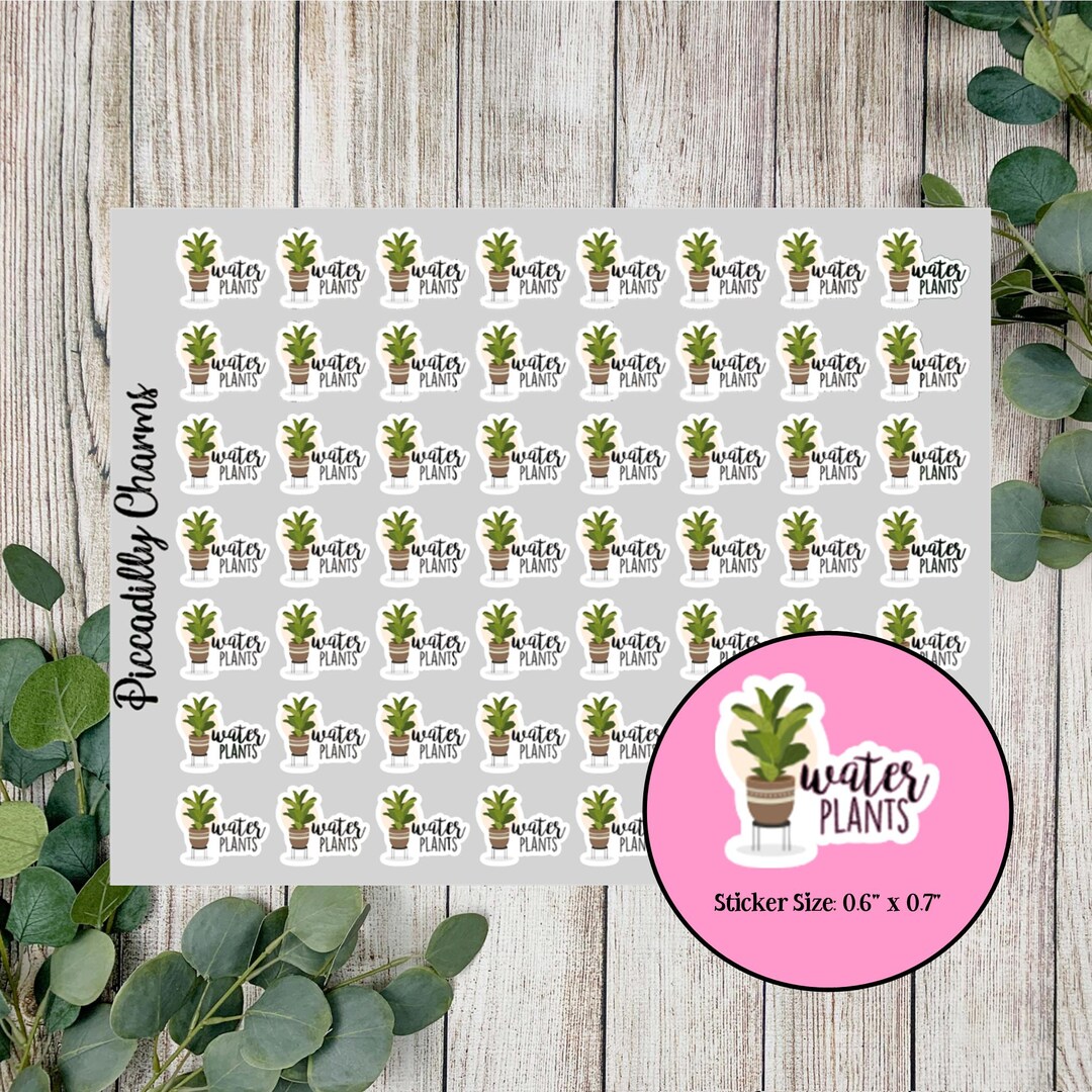 Water Plants Stickers | Set of 56 Water Plants Stickers - Etsy