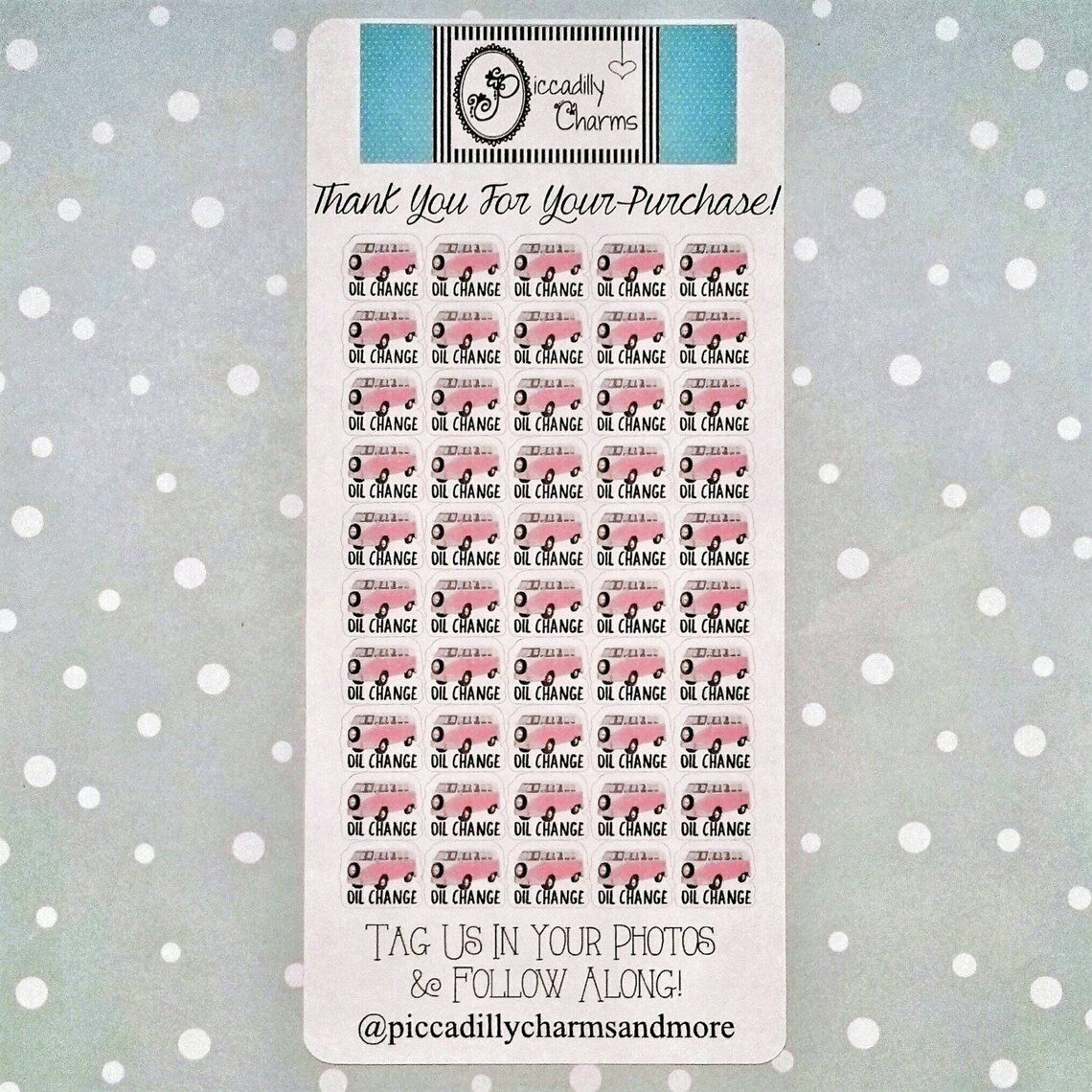 Oil Change Planner Stickers Piccadilly Charms Etsy oil-change-planner-stickers-piccadilly-charms-etsy