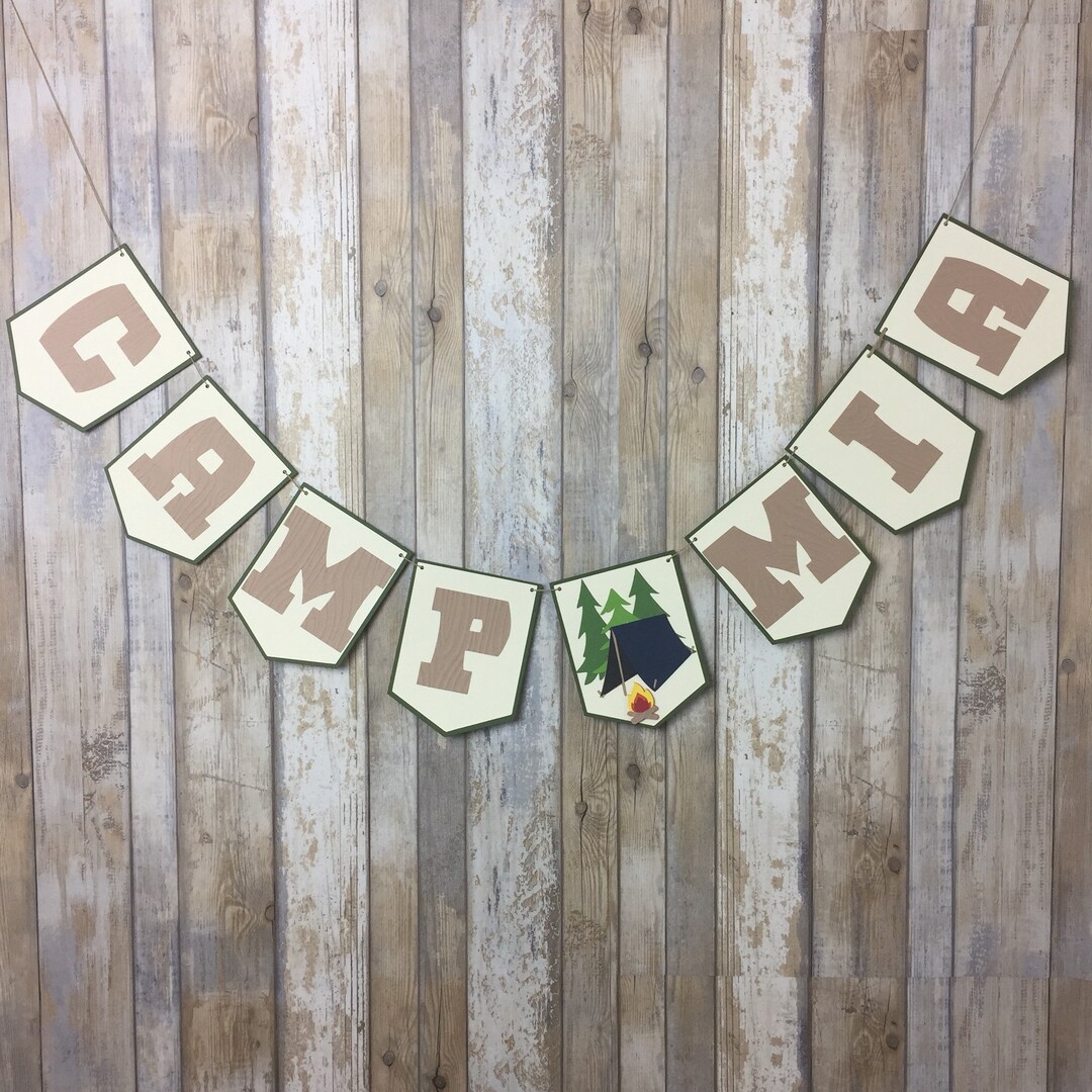 Camp "choose YOUR Name" & 20 Accent Colors to Choose From! Party Decor ...