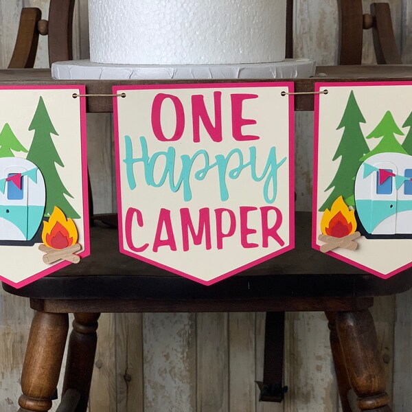 One Happy Camper Banner - Etsy
