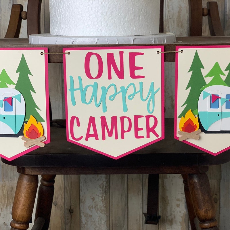 One Happy Camper Banner - Etsy