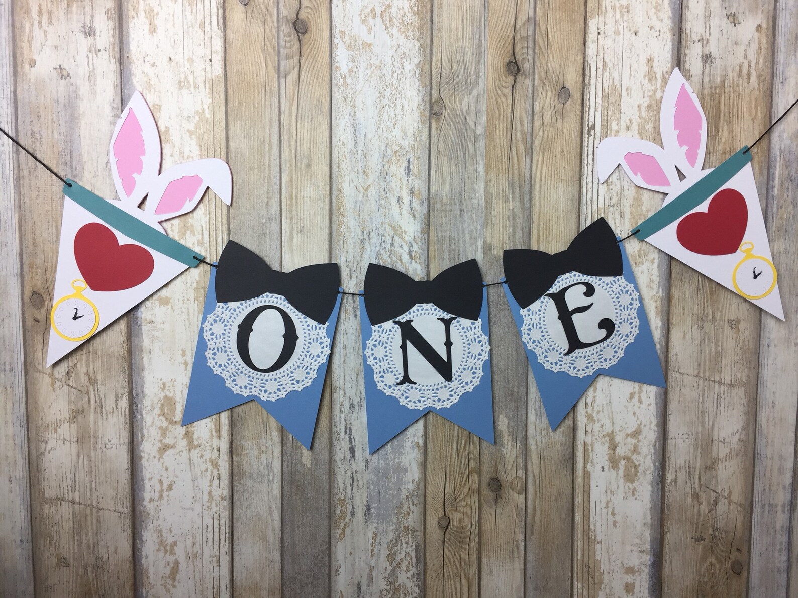 Alice in Wonderland Inspired one Banner and Cake - Etsy