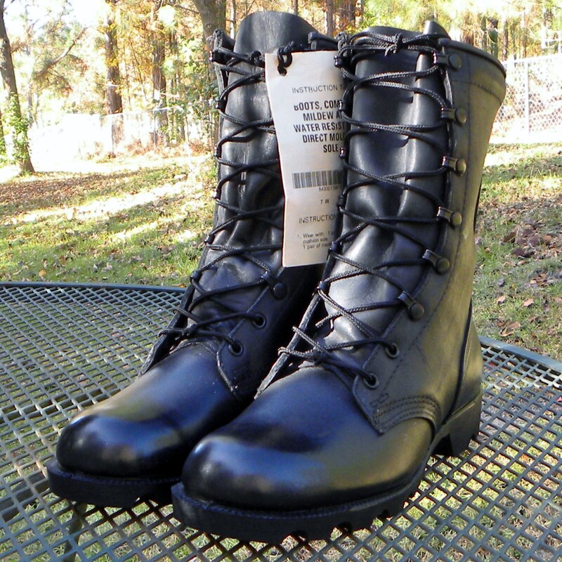 Leather Combat Boots - Etsy