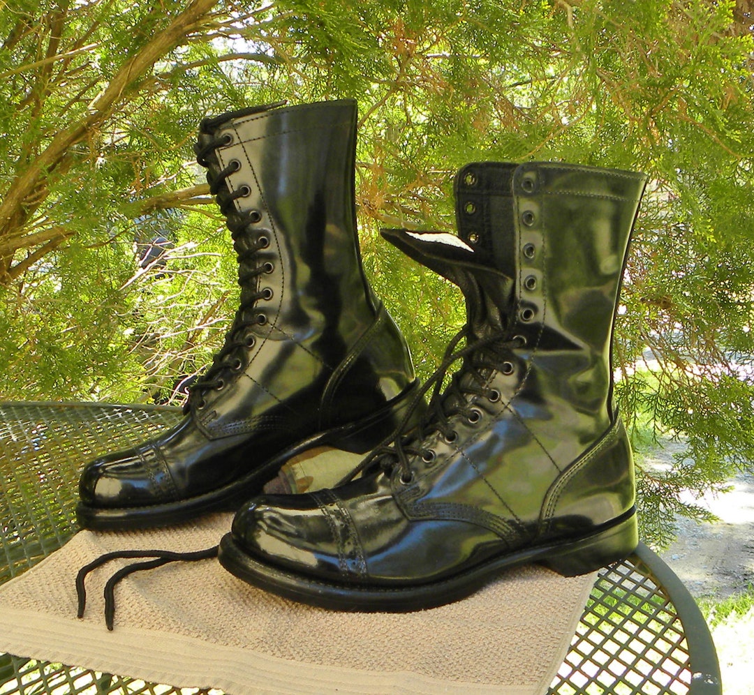 Vintage CORCORAN USA Military JUMP Boots Paratroopers Cap Toe 12 Eye ...