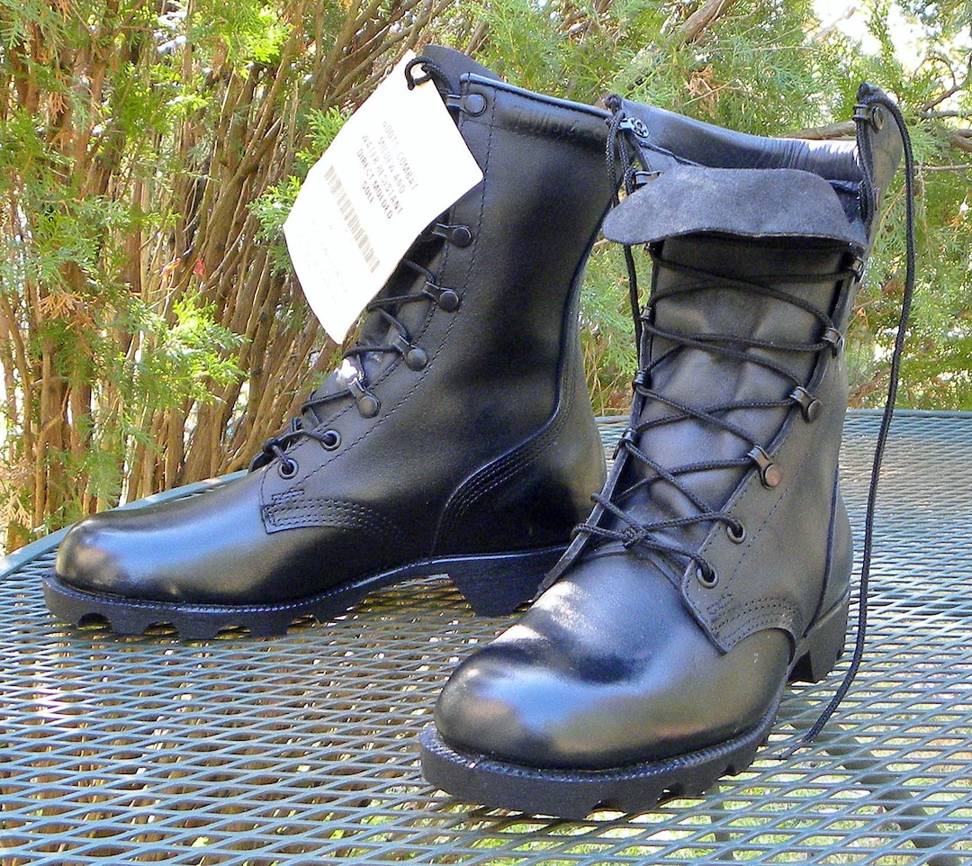 1997 Vintage USA NOS Rosearch US Military Issue 9 Combat Boots Black ...