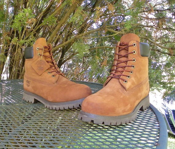 TIMBERLAND Nubuc Leather WORK Boots - Rust Brown Lace… - Gem