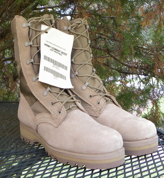 Vintage NOS US Military Issue Combat Field Boots -Hot… - Gem