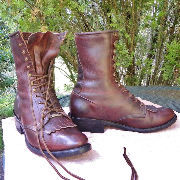 Lace up Packer Boots - Etsy