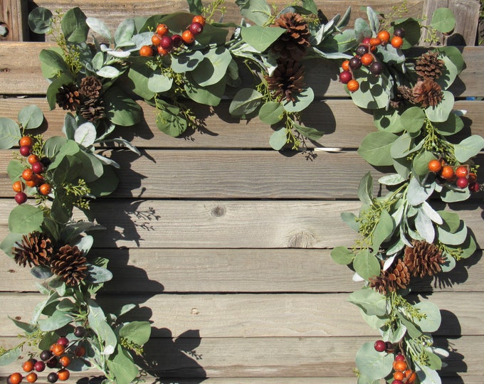 Fall Greenery Garland Fall Table Decor Thanksgiving | Etsy
