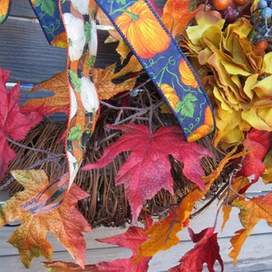 Cornucopia Wreath Cornucopia Door Decor Fall Leaf Berry Cornucopia ...