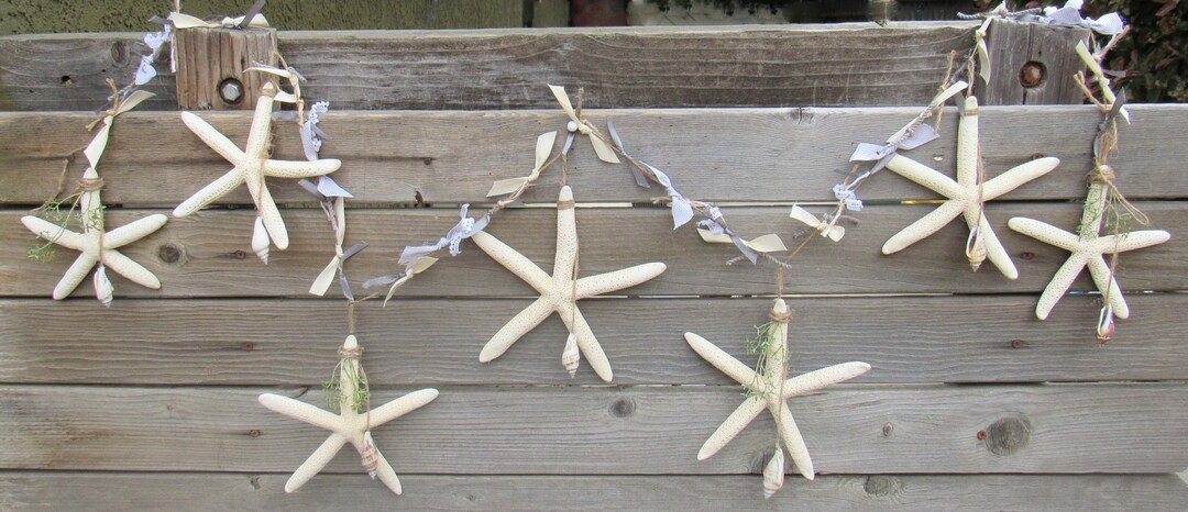 Starfish Garland Seashell Garland Beach Swag Seashell Mantel Swag ...