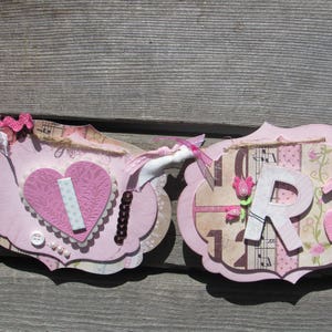 Girl Paper Banner Stampin up Girl Banner Baby Shower Banner Girl Room ...