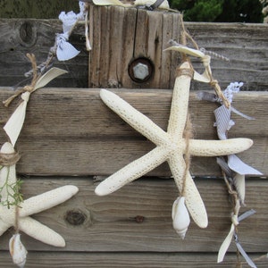 Starfish Garland Seashell Garland Beach Swag Seashell Mantel Swag ...
