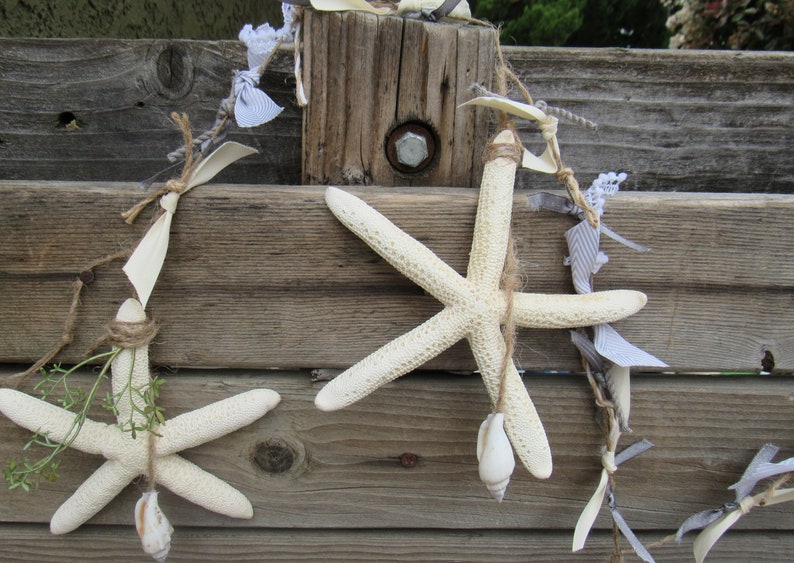 Starfish Garland Seashell Garland Beach Swag Seashell Mantel - Etsy