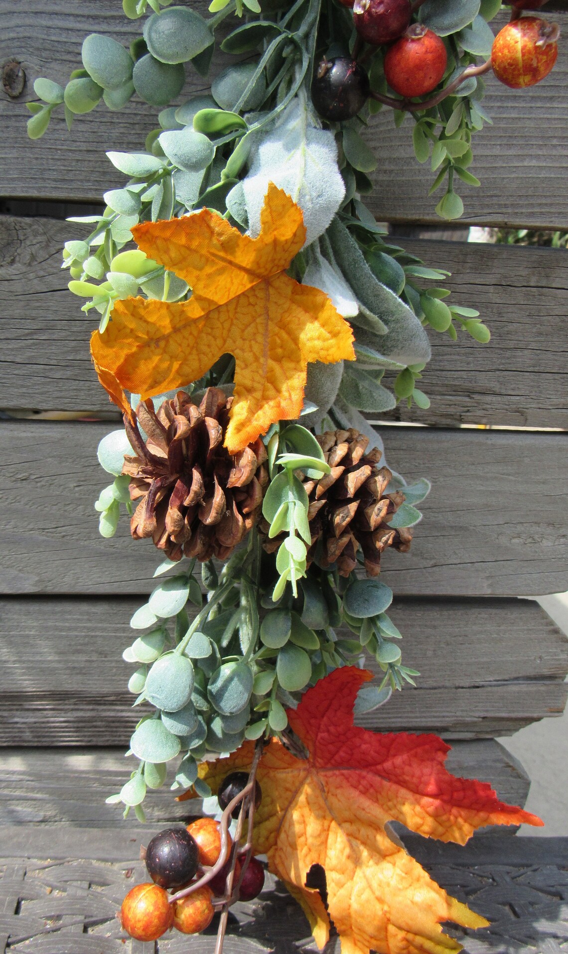 Fall Greenery Garland Fall Leaf Table Decor Thanksgiving | Etsy