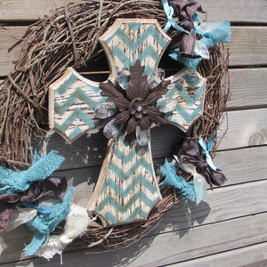 18 Cross Wreath Religious Cross Wreath Grapevine Cross - Etsy