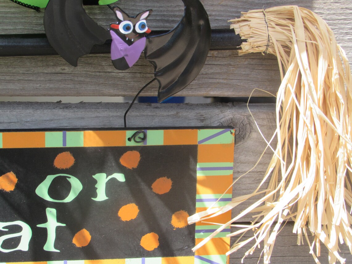 Halloween Door Decor Trick or Treat Door Decor Spider Web Door - Etsy