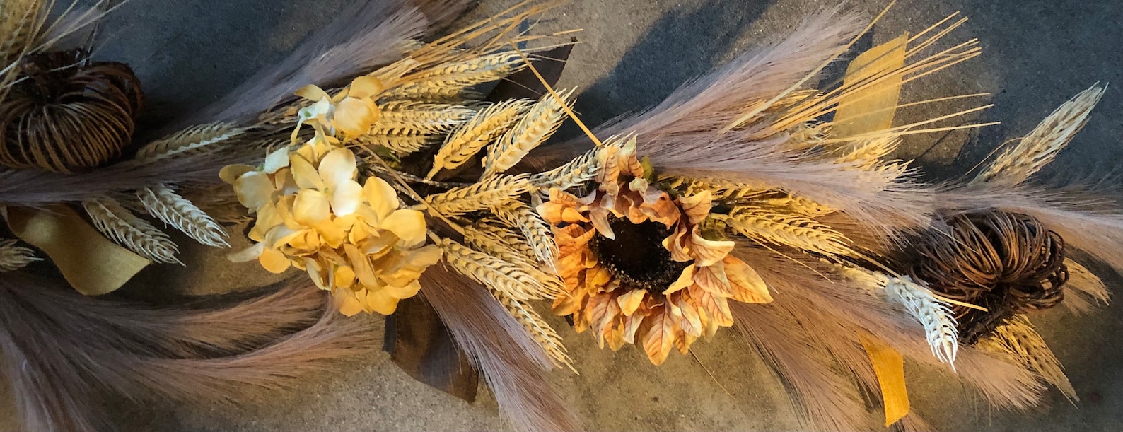 Fall Wheat Garland Thanksgiving Garland Pumpkin Table Swag Fall ...