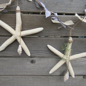 Starfish Garland Seashell Garland Beach Swag Seashell Mantel Swag ...