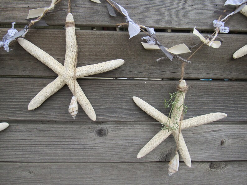 Starfish Garland Seashell Garland Beach Swag Seashell Mantel - Etsy