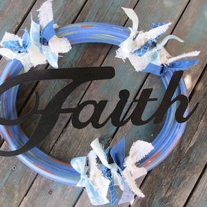 Faith Frame Blue Faith Frame Wooden Frame Faith Religious - Etsy