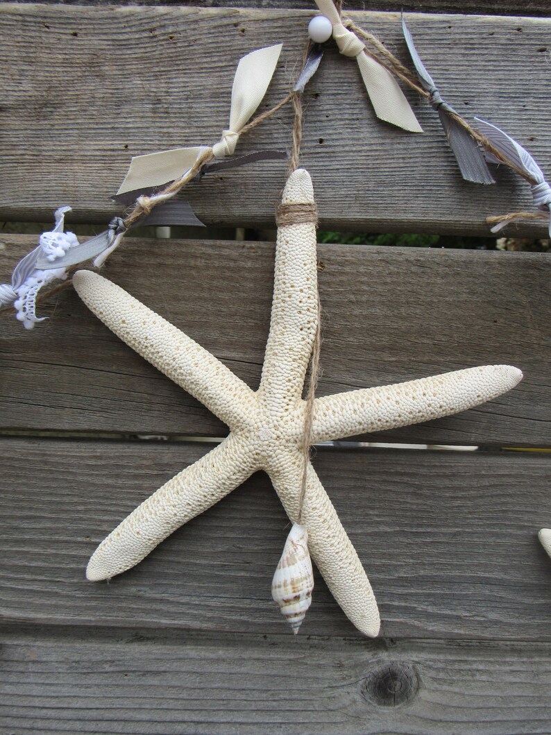 Starfish Garland Seashell Garland Beach Swag Seashell Mantel | Etsy