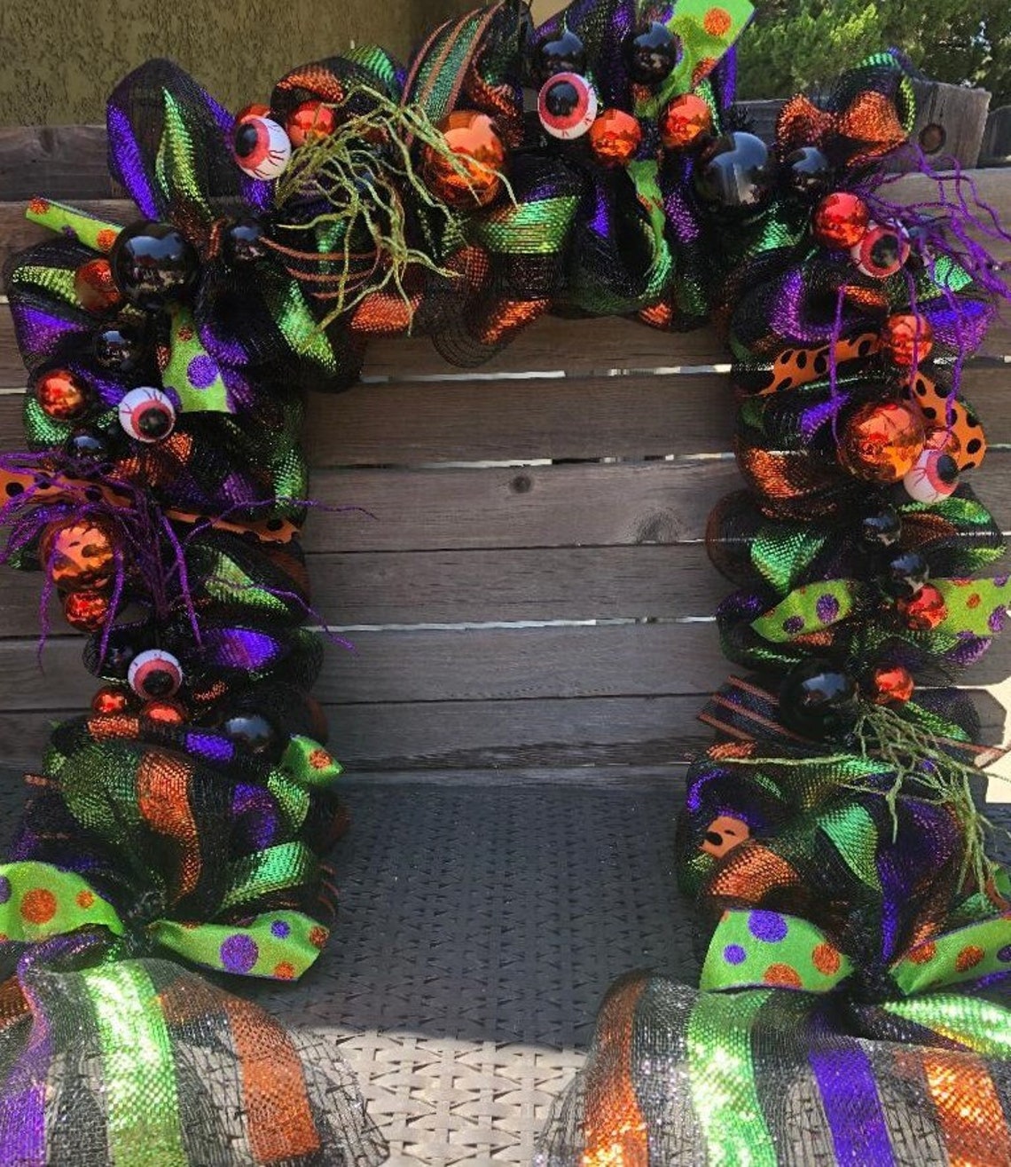 Halloween Garland Halloween Deco Mesh Swag Eyeball Garland - Etsy