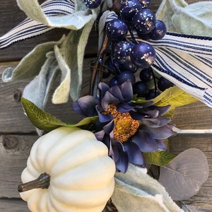 Fall Garland Fall Pumpkin Table Decor Fall Eucalyptus Mantel Swag ...