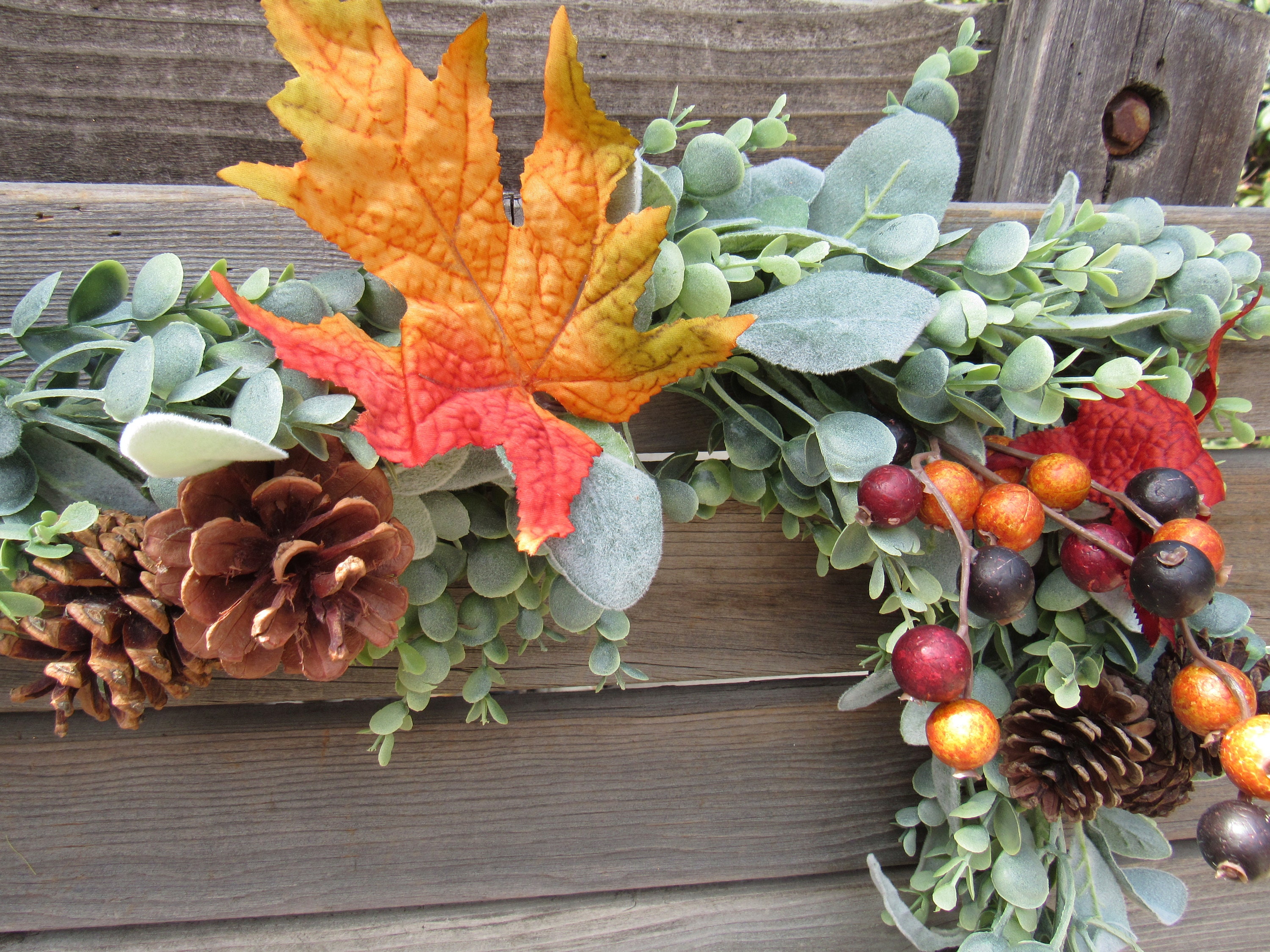 Fall Greenery Garland Fall Leaf Table Decor Thanksgiving | Etsy
