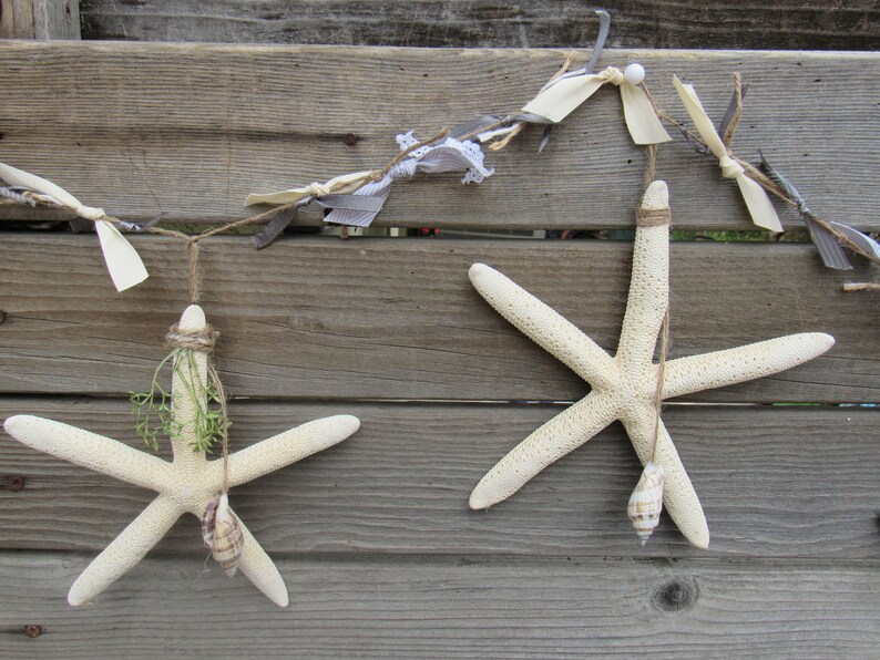 Starfish Garland Seashell Garland Beach Swag Seashell Mantel - Etsy