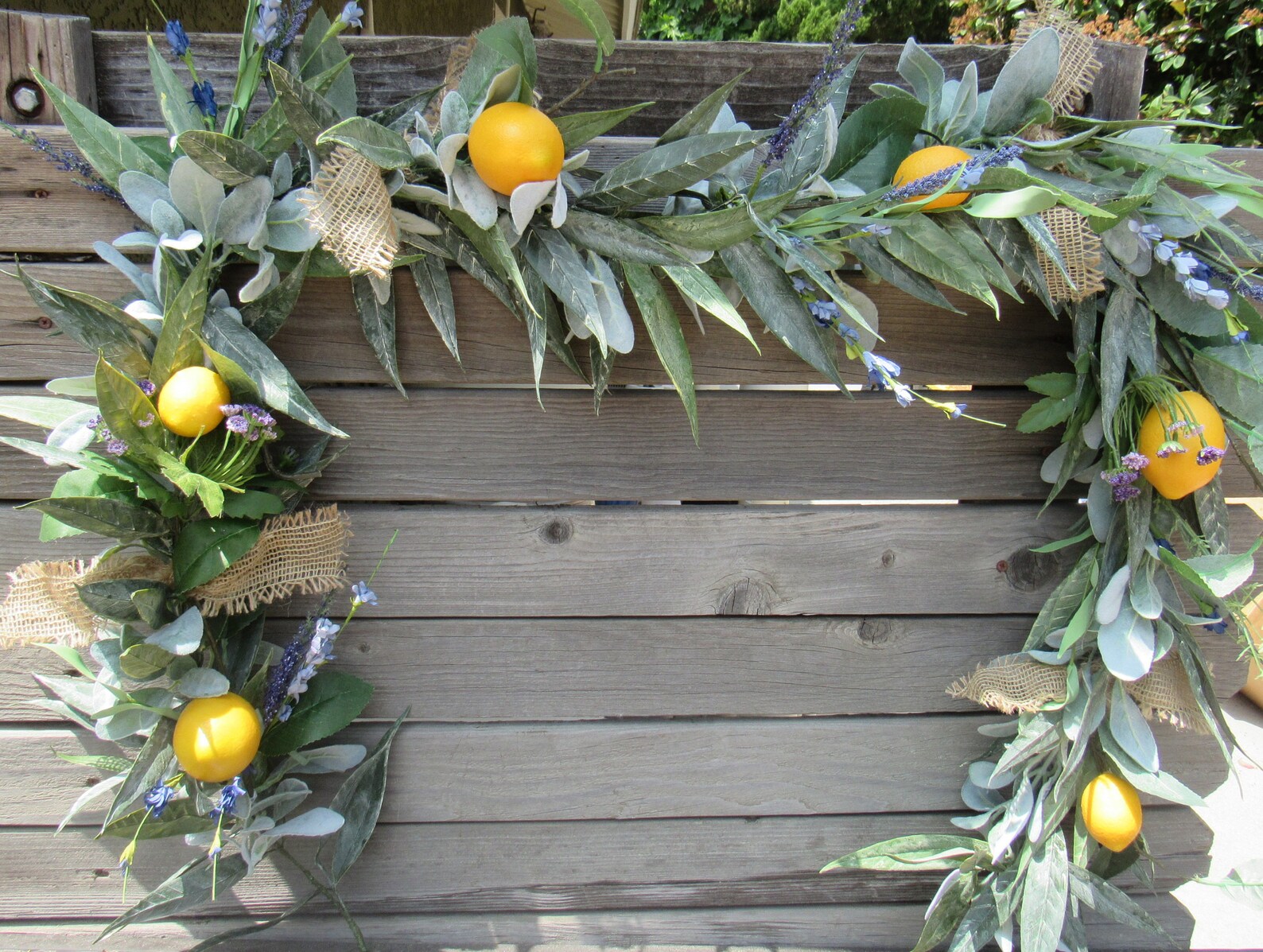 Lemon Lavender Garland Lemon Lamb's Ear Swag Lemon Bay Leaf Lemon ...