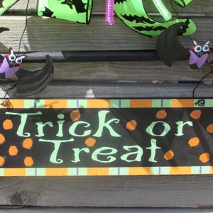 Halloween Door Decor Trick or Treat Door Decor Spider Web Door Decor ...
