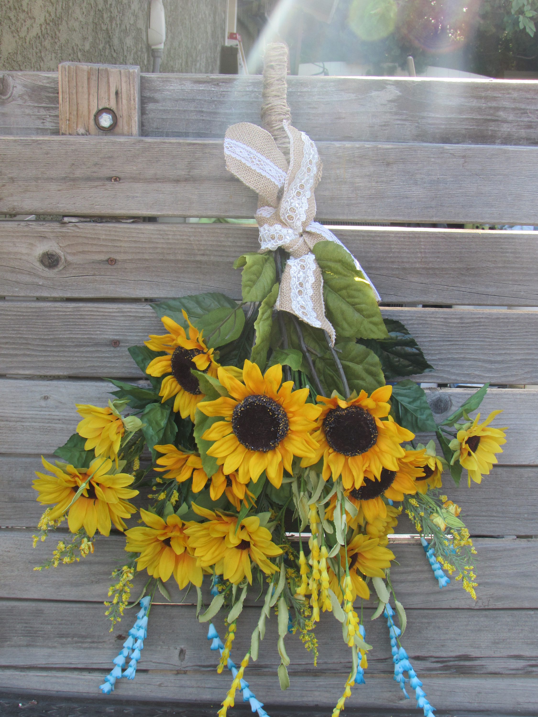 Burlap Sunflowers