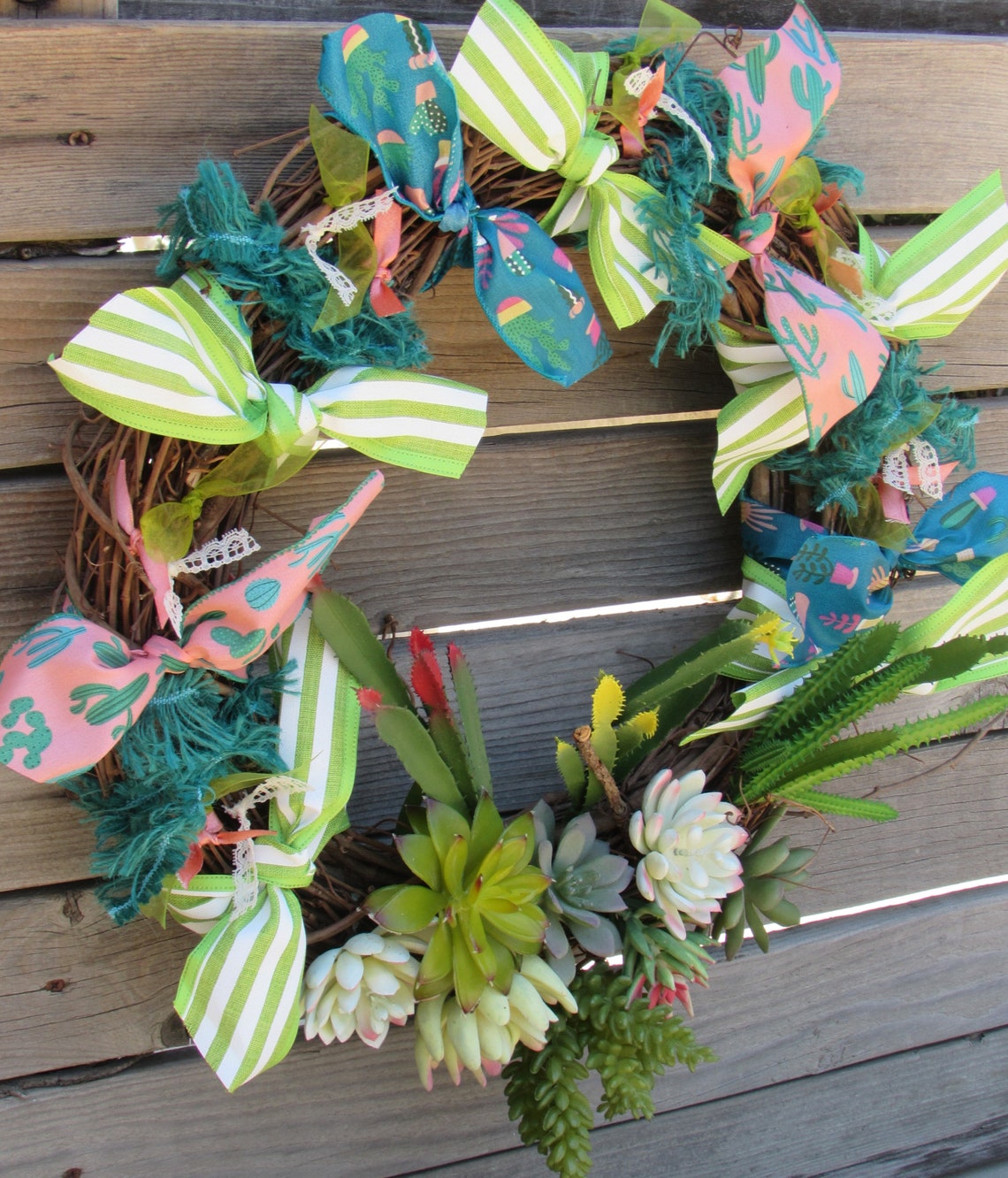 18 Succulent Wreath Cactus Wreath Desert Wreath - Etsy