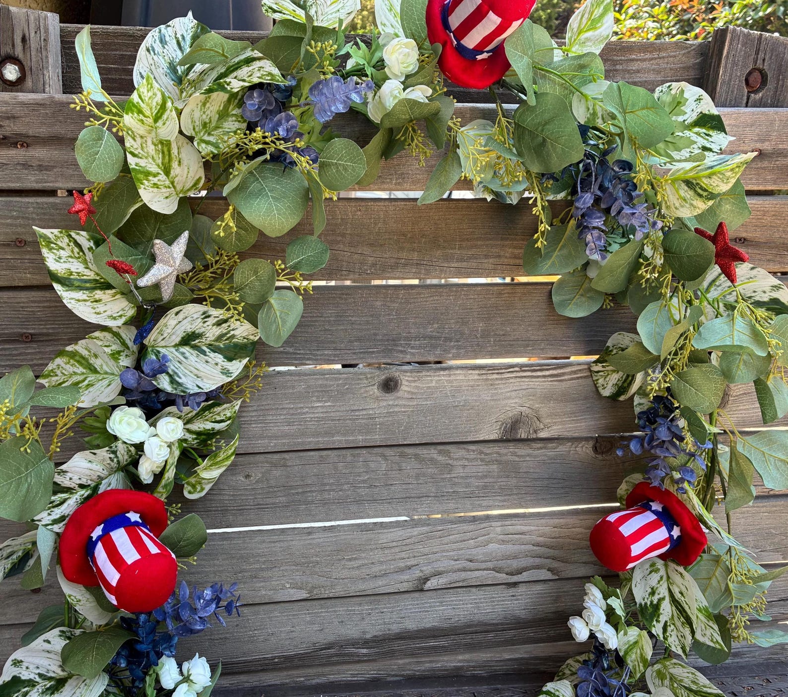 4th of July Garland Fourth of July Centerpiece 4th Independence Table ...
