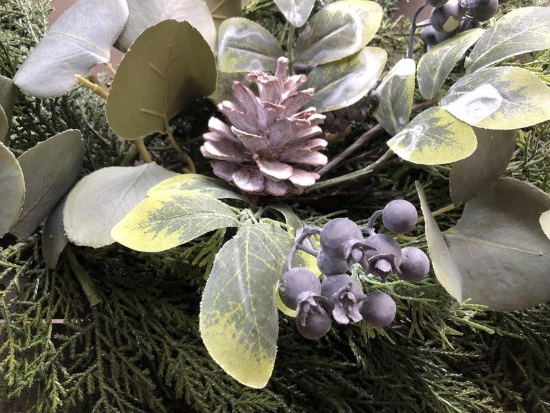 Winter Pine Table Decor Winter Blueberry Centerpiece Winter - Etsy