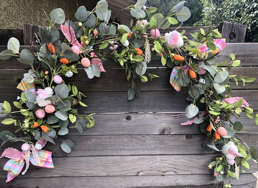 Easter Garland Easter Bunny Garland Easter Greenery Table Decor Easter ...