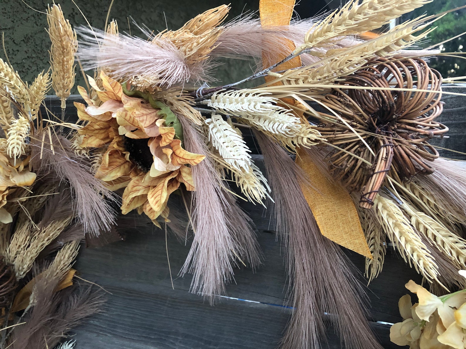 Fall Wheat Garland Thanksgiving Garland Pumpkin Table Swag Fall ...