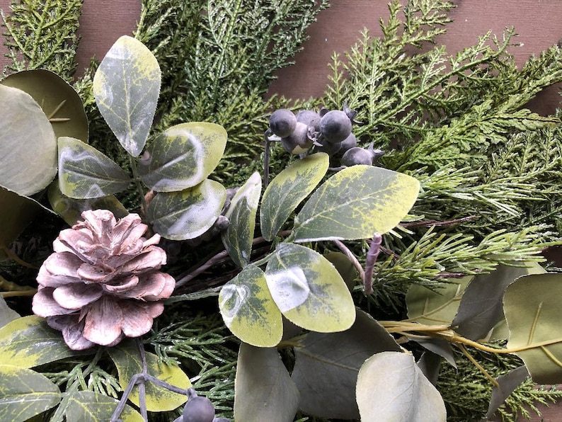 Winter Pine Table Decor Winter Blueberry Centerpiece Winter - Etsy