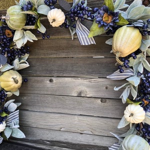 Fall Garland Fall Pumpkin Table Decor Fall Eucalyptus Mantel Swag ...