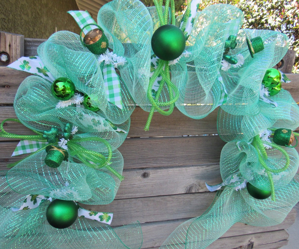St. Patrick's Day Garland Shamrock Garland St. Pat's | Etsy